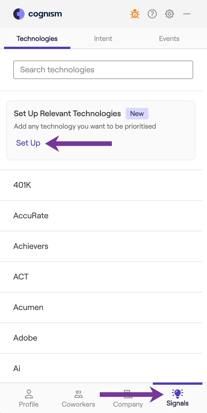 Using relevant technologies – Cognism